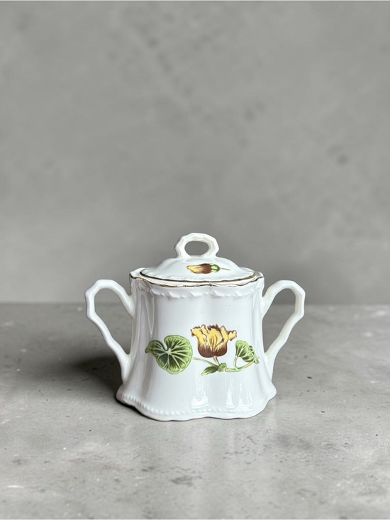 Crooksville | Dining | Vintage Crooksville Delmar Begonia Covered Sugar ...